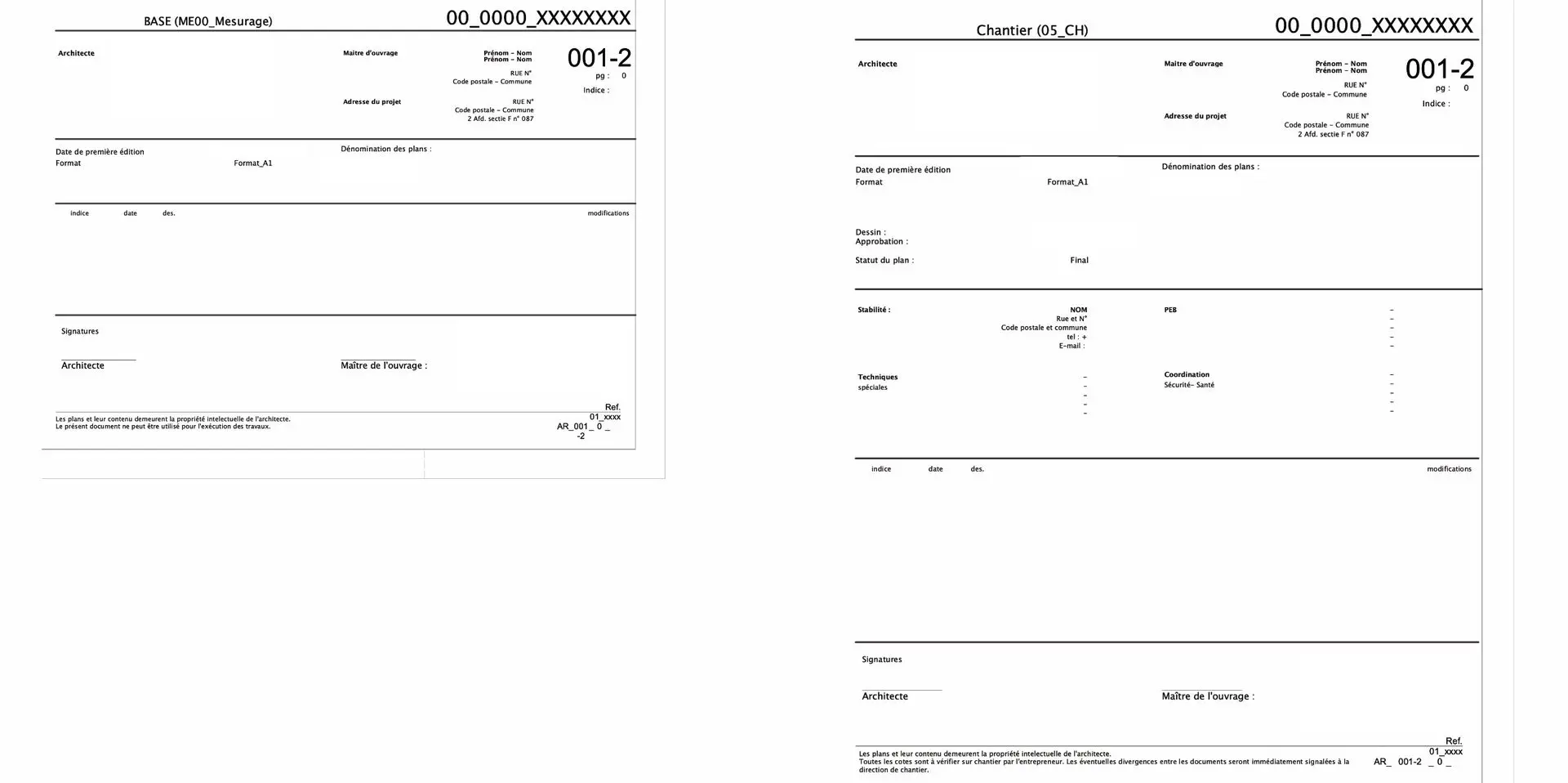 Cartouche de plan | nthnvdg